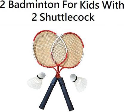 STATIC 2Pc Double Rod Badminton Racquet for Kids + 2 Shuttlecock ...
