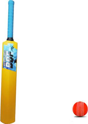 BIG BRO FITNESS PVC CRICKET BAT WITH ORANGE WIND BALL FOR KIDS (SIZE-5 ...