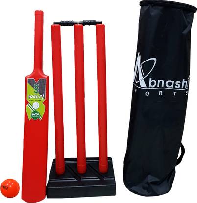 LYGER Plastic Cricket Kit sets (1 bats, 1 ball, 1 stump base, 3 stumps ...