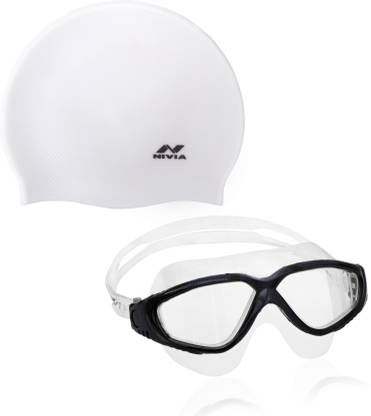 NIVIA Swimming Caps and Pro Senior Swimming Goggles Swimming Kit - Buy ...