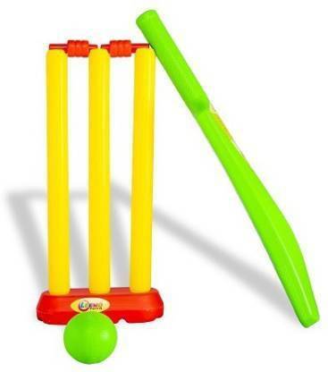 Funtime Cricket Kit Set of 3 Stumps with Bail, 1 Bat and 1 Ball Combo ...