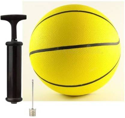 METROL Yellow Rubber Basketball With Pump Pin Basketball Kit - Buy ...