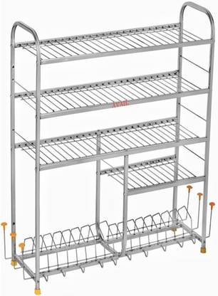 AVAIL 4 Shelves Dish Rack | 31 x 24 Inch | Steel Kitchen Stand | Steel ...
