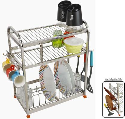Amol Premium Stainless Steel Dish Rack | Utensils Stand | Kitchen ...