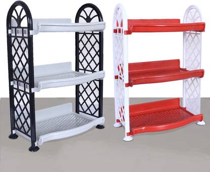 KUBER INDUSTRIES Organising Rack|Plastic 3 Shelves Kitchen Storage ...