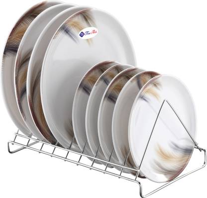 FineArts V Shape Plate Stand/Thali Stand/Dish Rack (capacity-9 rack ...
