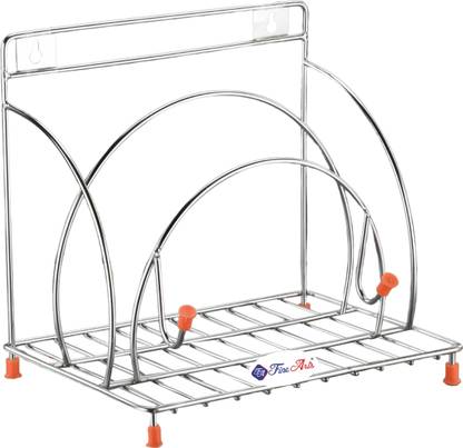 FineArts Stainless Steel Wall Mountable Chakla/Belan/Tawa Chimta Stand ...