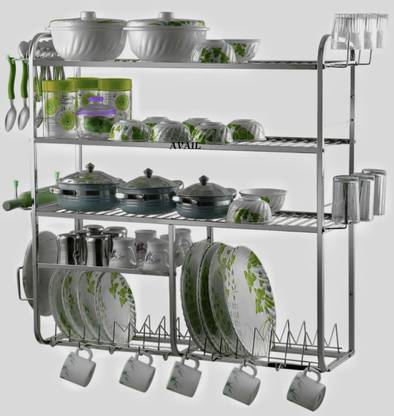 AVAIL 5 Shelf Dish Rack | Modular Kitchen Utensil Rack | 30x30 Inch ...