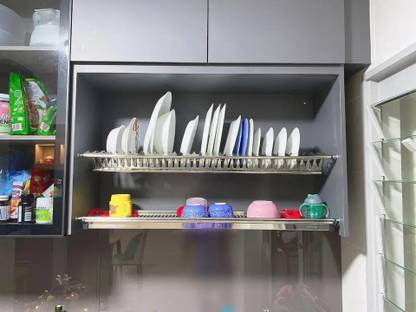 CONVENIEO Stainless Steel Dish Plate Rack Drainer for Kitchen Cabinet ...