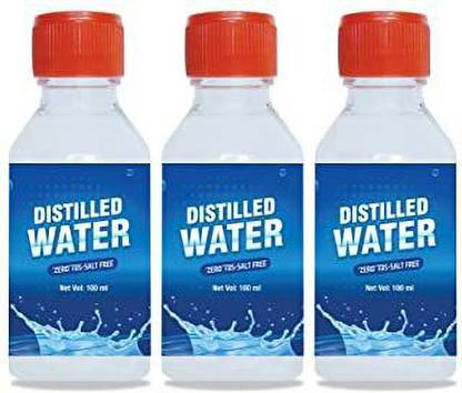 WATER CLINIC Ultra Pure Distilled Water / Zero TDS / Salt Free /100ml ...