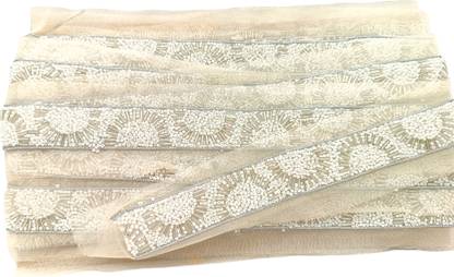 Lace styles Designer white Color moti working Lace for Saree Border ...