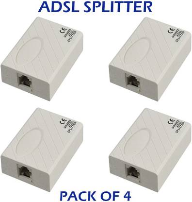 Multybyte (Pack of 4) RJ 11 6P2C Female to 2X 6P2C Double Female ADSL ...