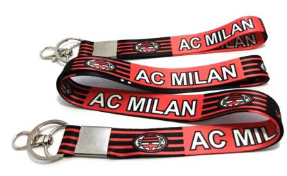 Key Era ACM Ac Milan Football Club Set Of 2 Fabric Keychain And Lanyard ...