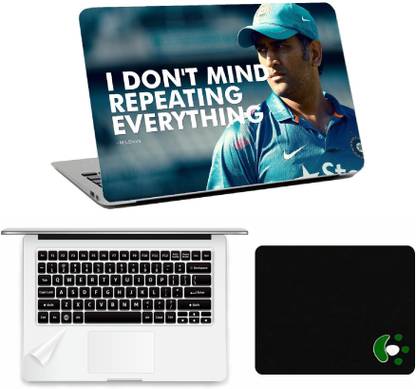 Namo Arts 3in1 Accessories Pack MS Dhoni Laptop Skins with PalmRest ...