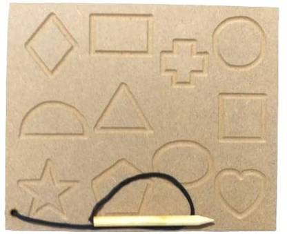 Plus Shine Montessori Wooden Geometric Shapes Tracing Boards ...
