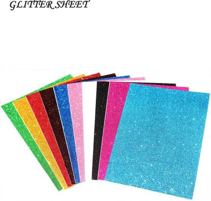 Flipkart.com | AMUSING A4 Glitter Sheet Unruled A4 0 gsm A4 paper - A4 ...