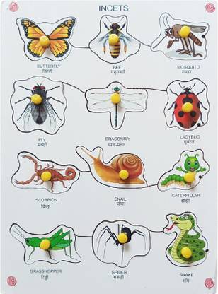 FireFlies Wooden Insects Educational Pre School Wooden Puzzle for Kids ...