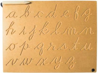 SHALAFI Small English Cursive Alphabet Tracing Board/Slate/Writing ...