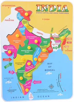toiphy Indian Map Puzzle for Kids Price in India - Buy toiphy Indian ...