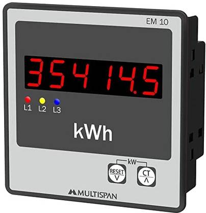 MULTISPAN 3 Phase Energy Meter EM-10 Light Meter Price in India - Buy ...