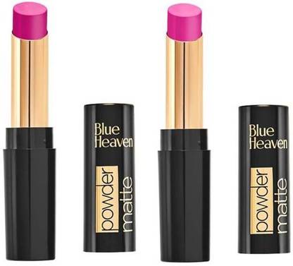 BLUE HEAVEN Powder Matte Lipsticks (Dahila Fields & Pink Dust) - Price ...