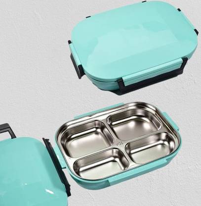 Flipkart.com | Cinder Sifters Stainless Steel Bento Box,4 Compartments ...