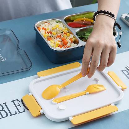 Flipkart.com | fashion black 3 Compartment Lunch Boxe 3 Containers ...