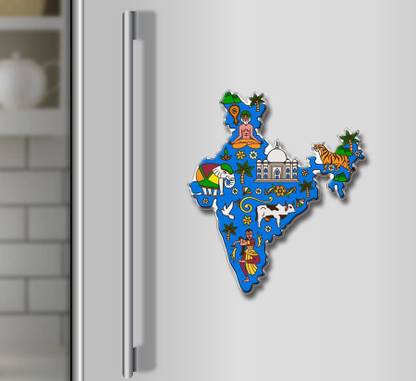 Presta Gifts Colorful India Map Fridge Refrigerator Magnet for Home ...