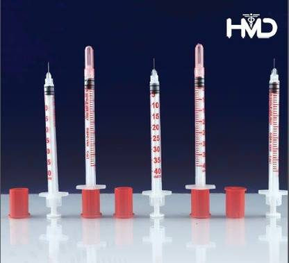 DISPOVAN Insulin Syringe U-40 Super fine 31G- 40 Units (Pack of 100 pcs ...