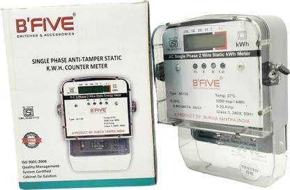 b'five Single Phase 2 Wire Ac Electronic KWH Meter LCD Display ...