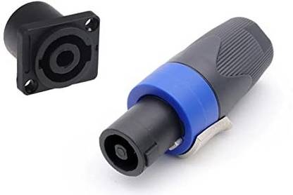 DIYtronics 4 Pole Speakon Plug NL4FC XLR Male Female Connector Blue ...