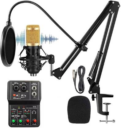 DawnRays Dynamic Condenser Microphone with Mini Sound Mixer For Home ...