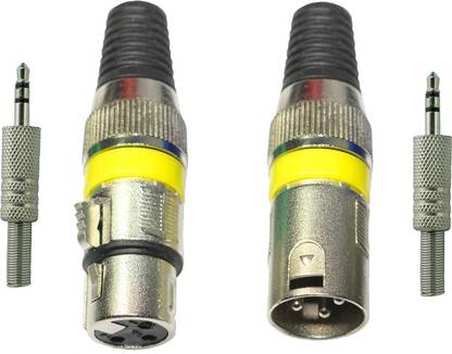 Ovicart MIC XLR Male Female Mic Mixer Connector with Metal 3.5mm Pin 2 ...