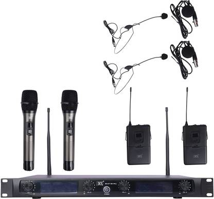 MX UHF Variable Frequency 2 Handheld Wireless MIC,2 Body Transmitter ...