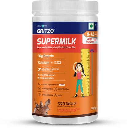 Gritzo Supermilk 8-12 y Girls Height +, Kids Nutrition & Health Drink ...