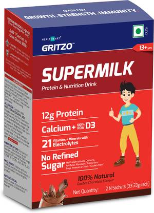 Gritzo SuperMilk, Kids Protein & Nutrition Drink, 13+y, Trial Pack ...