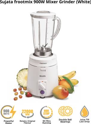 SUJATA 'S FROOTMIX 900 Juicer Mixer Grinder (1 Jar, White) Price in ...