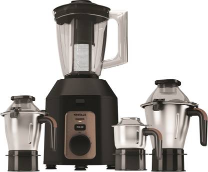 HAVELLS GHFMGDVE100 Klassic 1000 W Juicer Mixer Grinder (4 Jars, Black ...