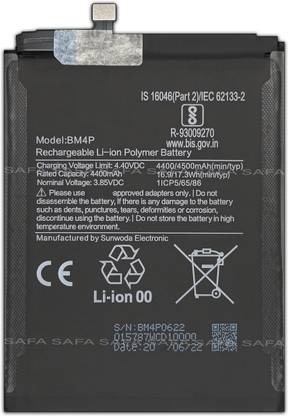 Safa Mobile Battery For POCO X2 - 4500mAh Price in India - Buy Safa ...