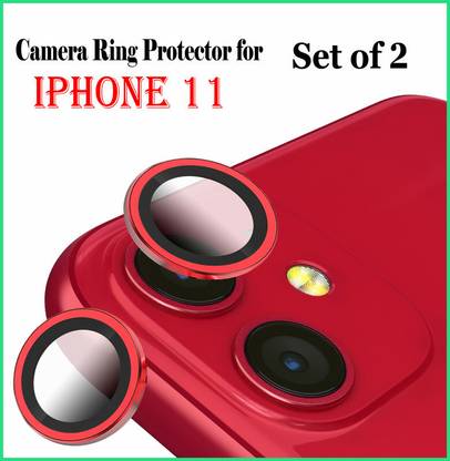 Ychroze Back Camera Lens Ring Guard Protector for APPLE iPhone 11 (Red ...