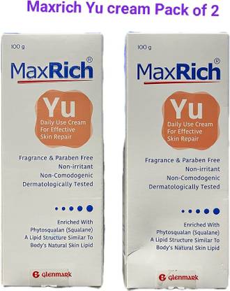 Glenmark Maxrich Yu Daily use Cream for Effective Skin Repair 100+100gm ...