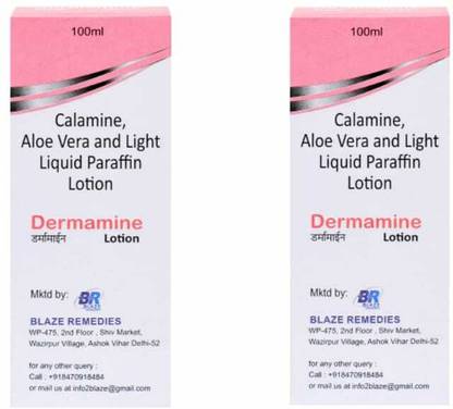 DERMAMINE Calamine Lotion for Rashes, dry, patchy skin pack of 2 ...