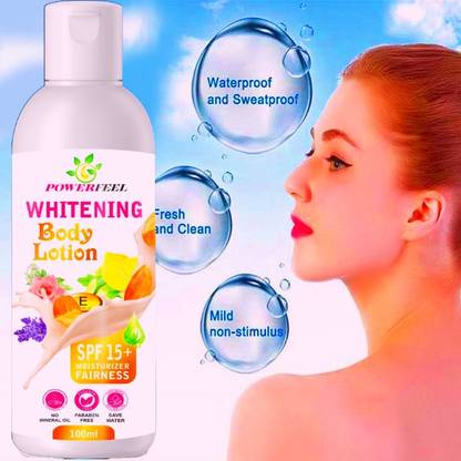 POWERFEEL Face & Body Whitening SPF 15+ Fairness Body Lotion All Typs ...
