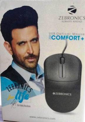 ZEBRONICS Comfort + Wired Optical Mouse - ZEBRONICS : Flipkart.com