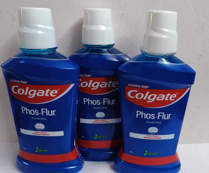Colgate PHOSFLUR Anticavity Fluoride Rinse Ideal for Braces Pack of 3 ...