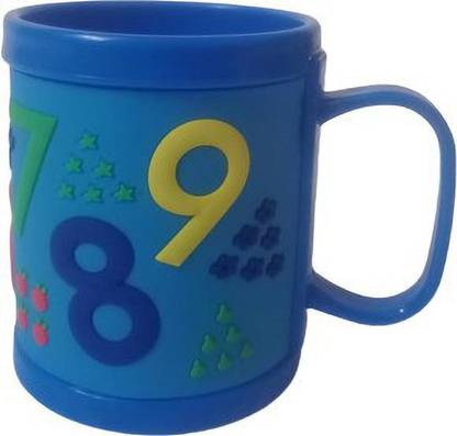Koffee care Blue Numbers Plastic Coffee mug for Kids Plastic Coffee Mug ...