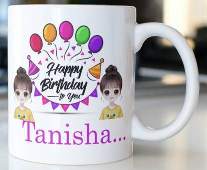 Rosemelt Happy Birthday To You Tanisha Name Design Beautiful Coffee mug ...