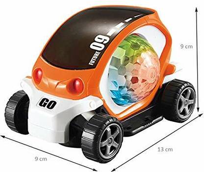 Decon Rotating Stunt car Bump and go Toy with 4d Lights, Dancing Toy ...