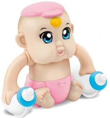 Toyvala Voice Controlled Musical Tumbling Baby with Feeding Bottles Toy ...