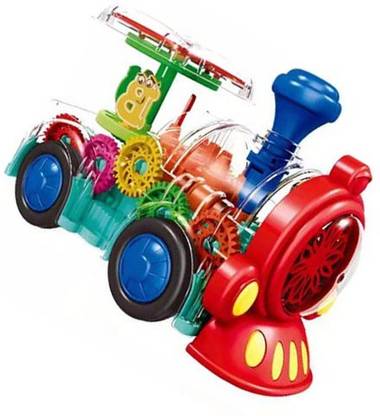 Toyvala Concept 3D Transparent Engine Bump & Go Toy for Kids With Live ...